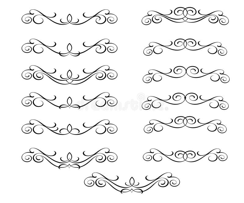 Calligraphic Elegant Elements of Design.Vectori. Stock Vector ...