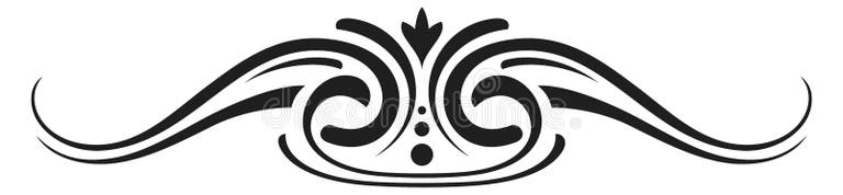 Calligraphic Filigree Text Divider. Classic Elegant Header Stock Vector ...