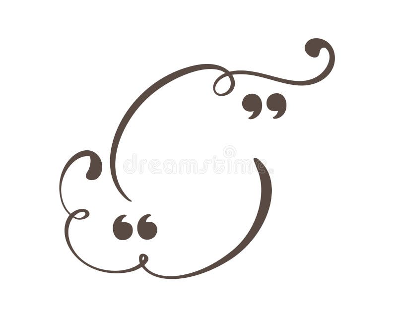 Calligraphic Flourish Quote Bubble Frame. Copy Space Vector Quote Box ...