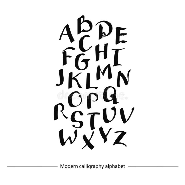Calligraphic Font Alphabet Stock Illustrations 63 840 Calligraphic