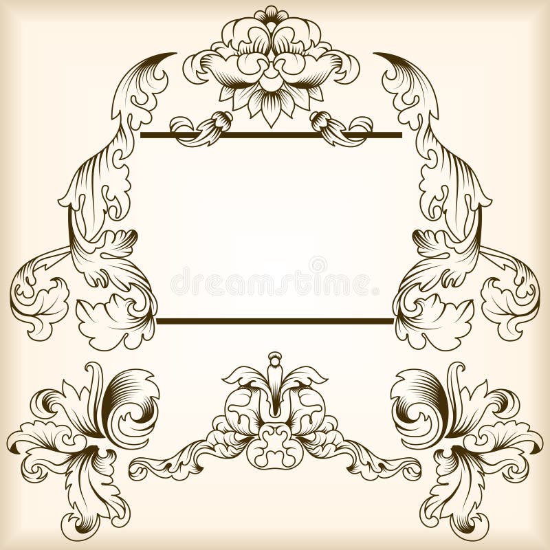 Calligraphic frame stock vector. Illustration of card - 27114816