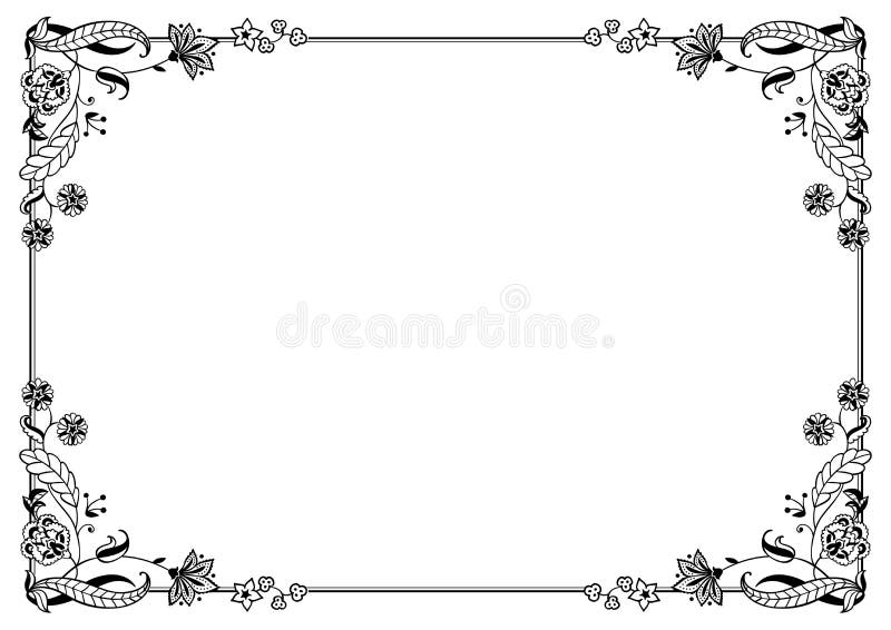 Calligraphic Frame and Page Decoration. Vector Illustration Stock ...