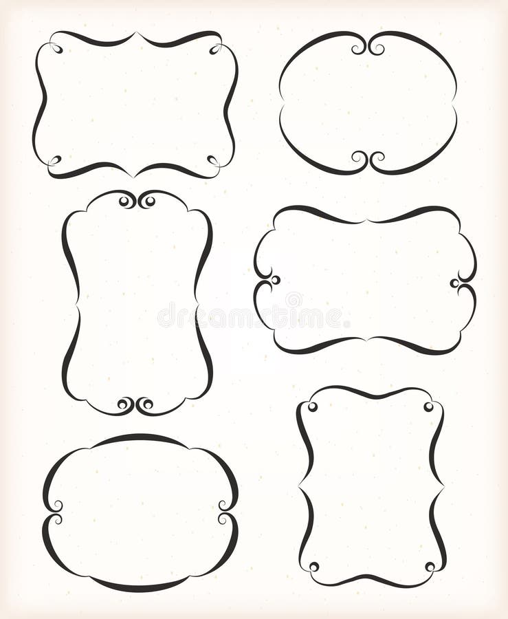 Calligraphic frames set stock vector. Illustration of classical - 27924685