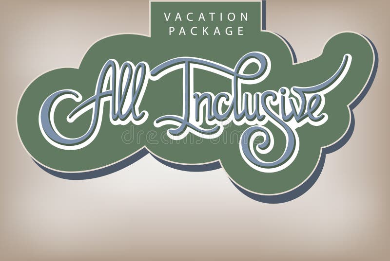 All inclusive stock vector. Illustration of grunge, abstract - 17647734