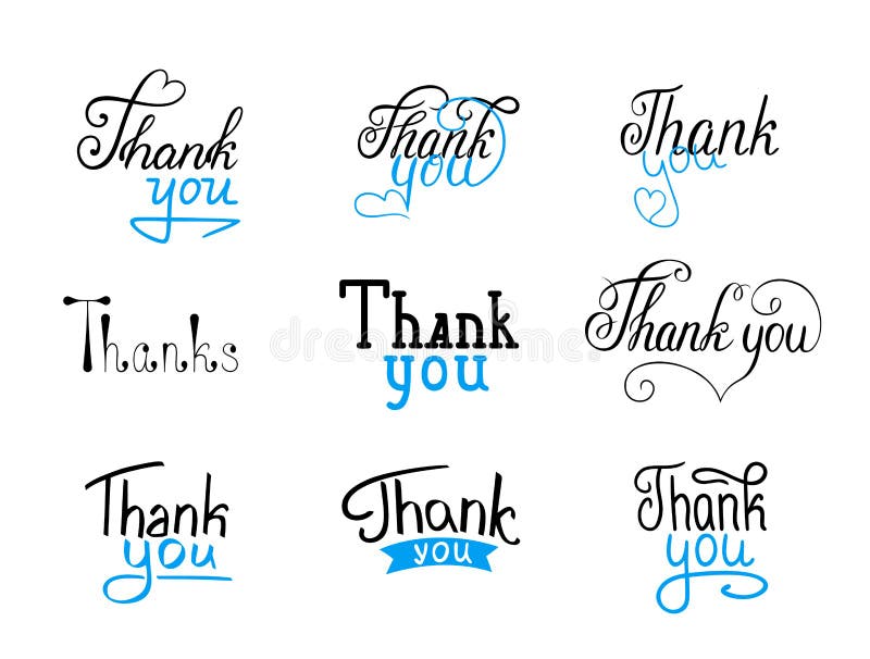 Thank You Script Blue Stock Illustrations – 501 Thank You Script Blue ...