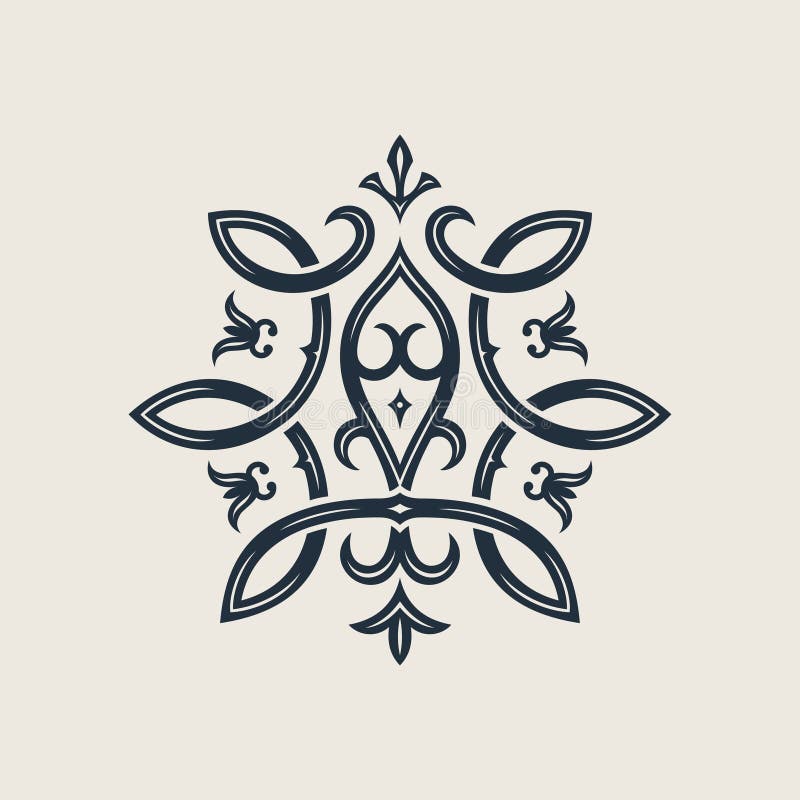 Calligraphic Luxury Symbol. Emblem Ornate Decor Elements Stock Vector ...