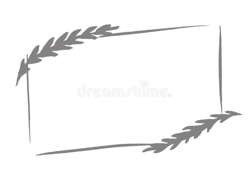 Calligraphic Monochrome Frames Freehand Drawing. Black Artistic Vintage ...