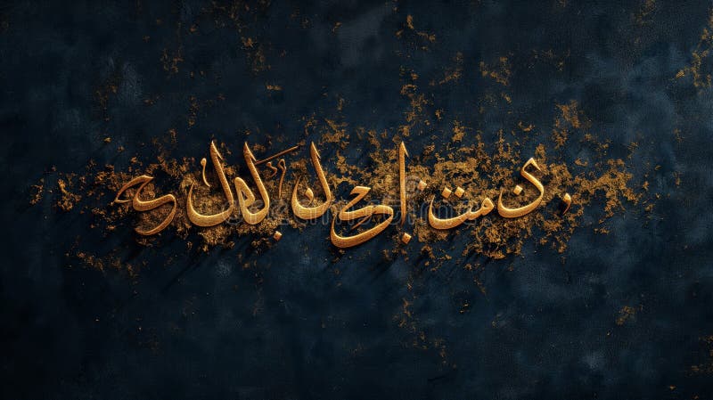 Calligraphic Representation of Islamic Art Featuring Elegant Arabic ...