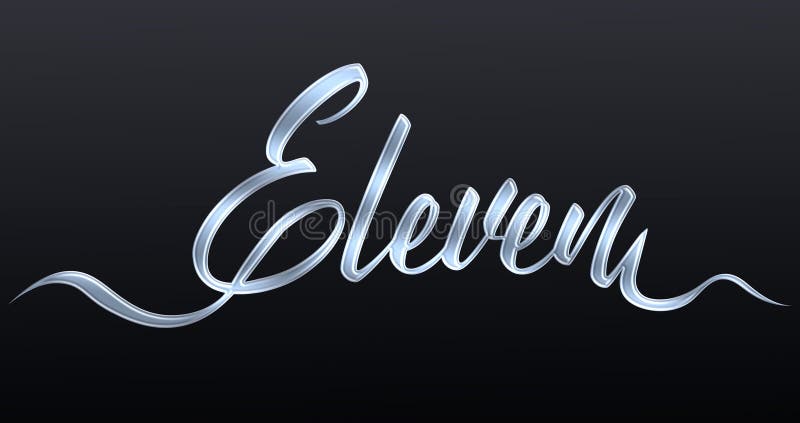 11 in Silver Words stock image. Illustration of word - 378816183