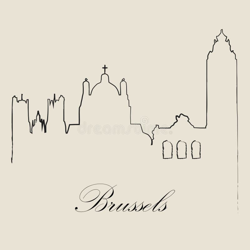 Brussel Skyline Stock Illustrations – 56 Brussel Skyline Stock ...