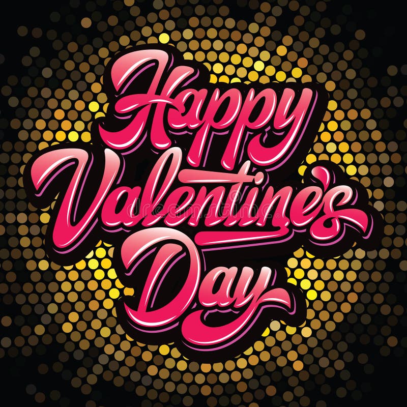 Calligraphic Stylish Vector Inscription Happy Valentine S Day With