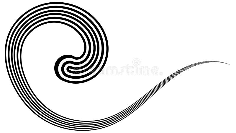 Calligraphic Swoosh Tail Ribbon, Underline Marker Strokes Stock Vector ...