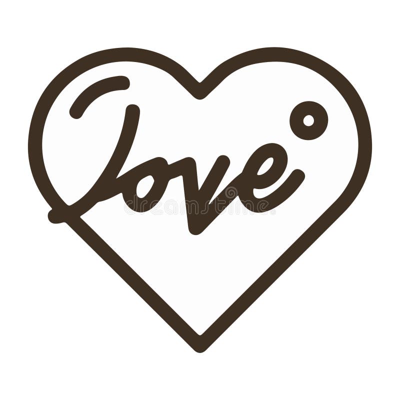 Calligraphic Vector Illustration of Romantic Symbol Heart Icon Creative ...