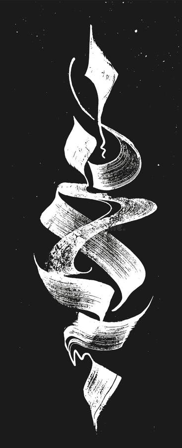 Calligraphy Abstract Lettering, Grunge Design Composition, Print Design ...