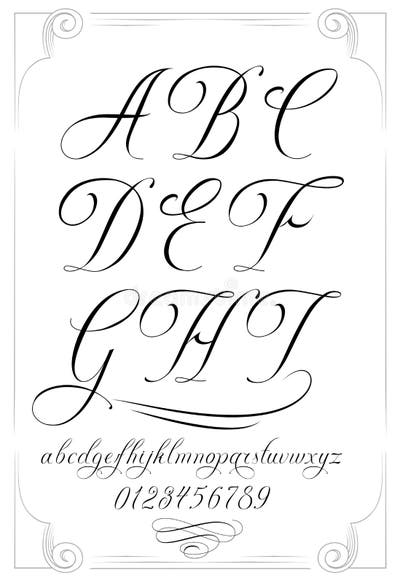 Calligraphy Alphabet Stock Illustrations – 207,995 Calligraphy Alphabet ...