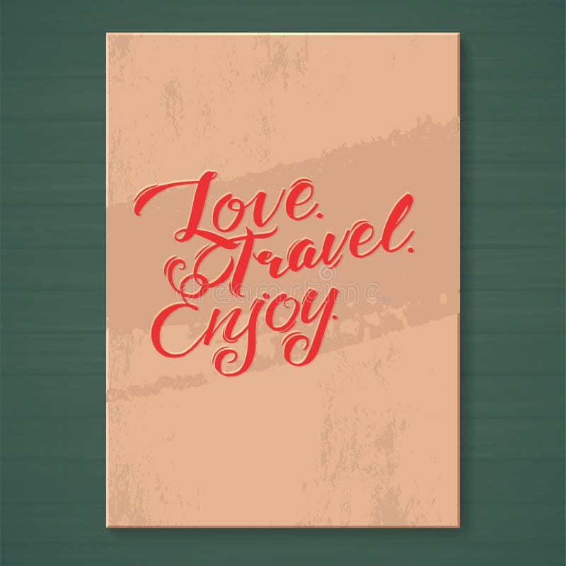 Calligraphy card template stock vector. Illustration of lettering ...