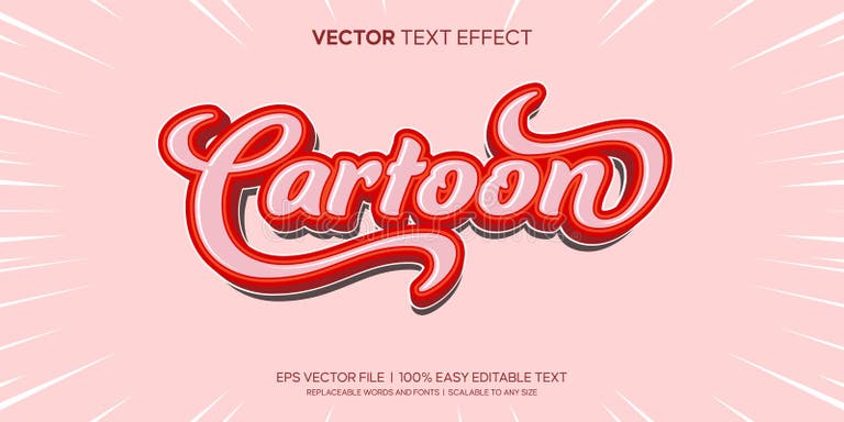 Calligraphy Cartoon Editable 3d Text Effect Premium Vector Stock ...