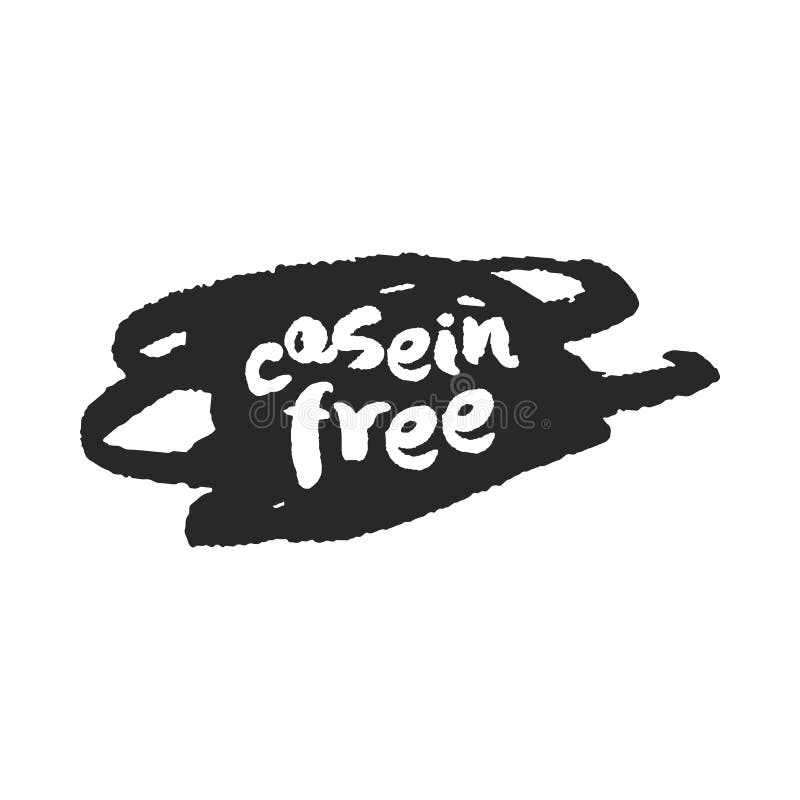 Calligraphy Casein Free Label on a Black Hand Drawn Scribble Stock ...