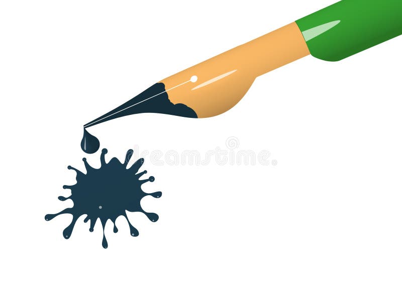 Calligraphy on the Contrary Stock Illustration - Illustration of ...