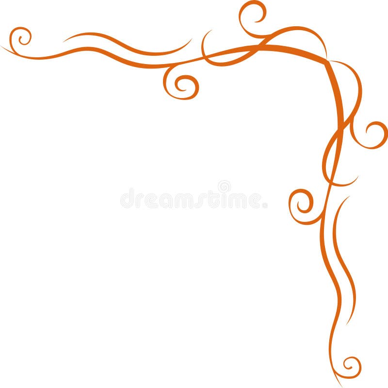 Calligraphy Curve Corner Frame Stock Vector - Illustration of scroll ...