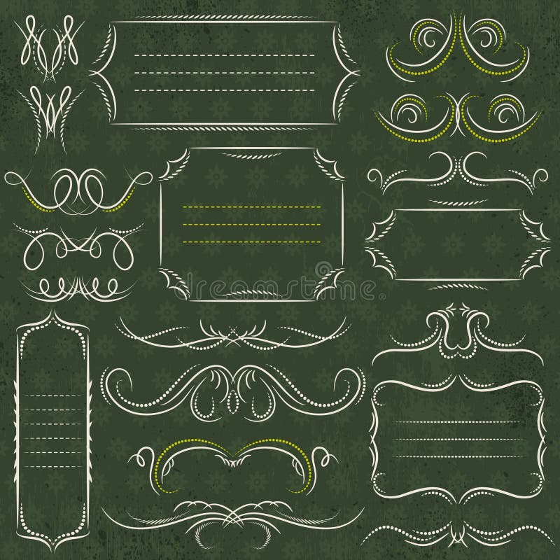 Calligraphy Decorative Borders, Ornamental Rules, Stock Vector ...