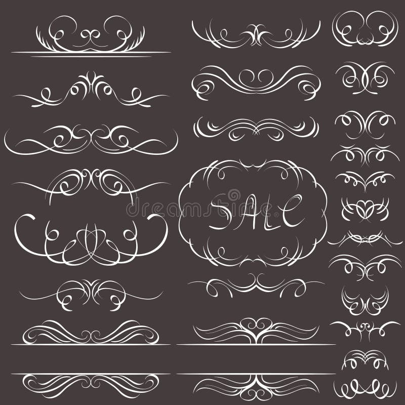 Calligraphy Decorative Borders, Ornamental Rules, Stock Vector ...