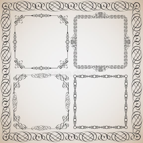 Calligraphy frames stock vector. Illustration of elegant - 22261001