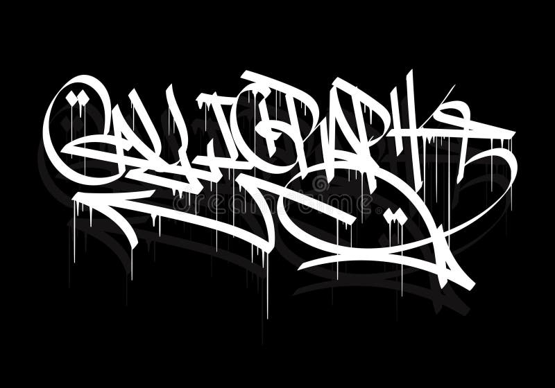 CALLIGRAPHY Graffiti Tag Style Design Stock Illustration - Illustration ...