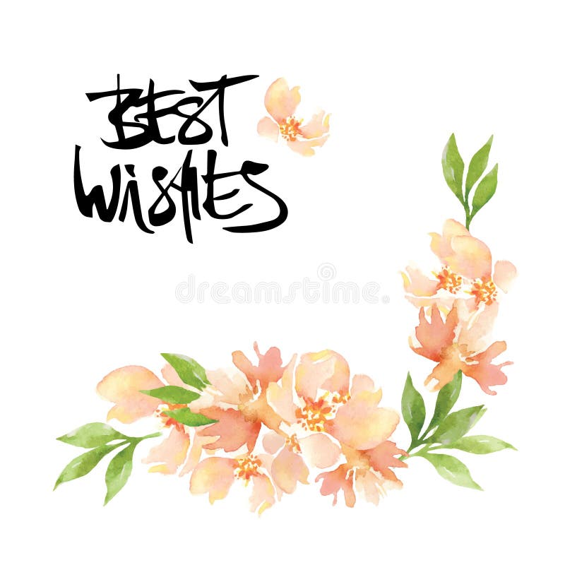 Calligraphy greeting card. stock illustration. Illustration of pink ...