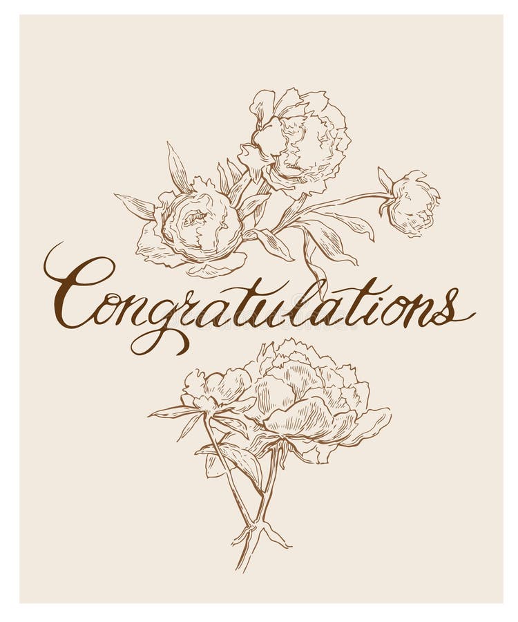 Calligraphy greeting card. stock illustration. Illustration of ...