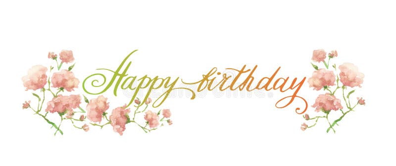 Calligraphy greeting card. stock vector. Illustration of happy - 59557940