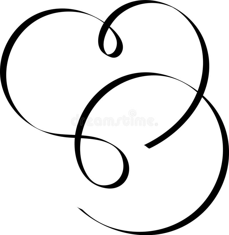Calligraphy Heart Icon stock vector. Illustration of design - 293868238