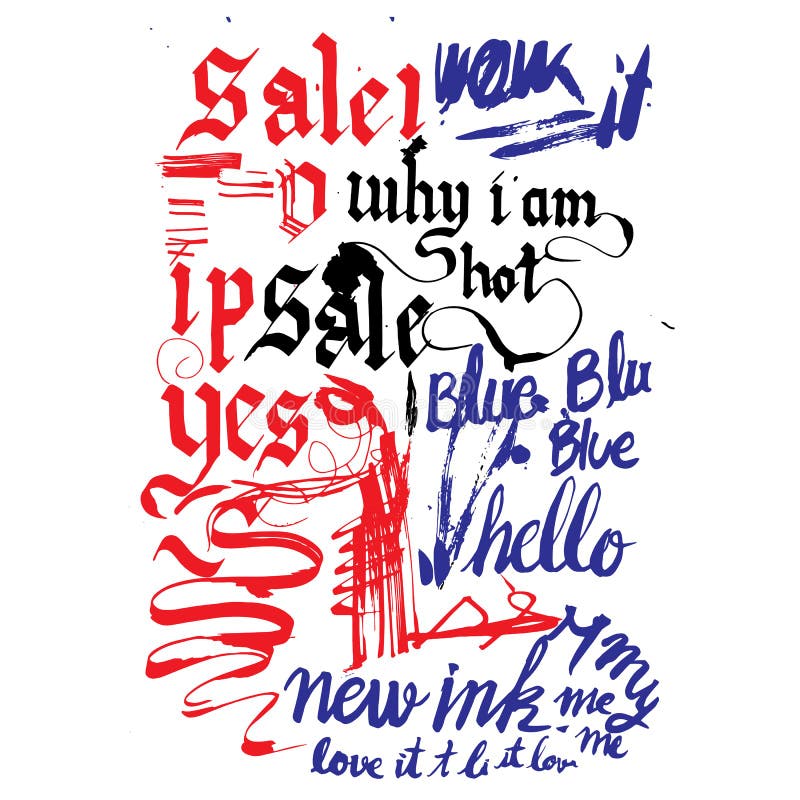 Calligraphy stock vector. Illustration of spell, sign - 53136209