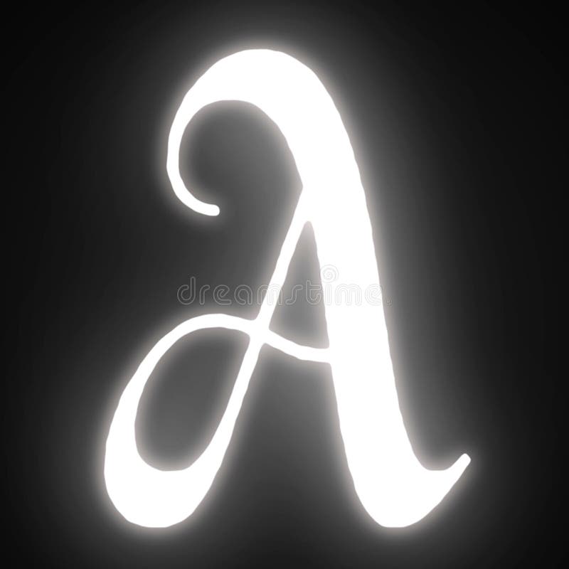 Calligraphy a, Lighting Calligraphy a, Good Handwriting Stock Photo ...