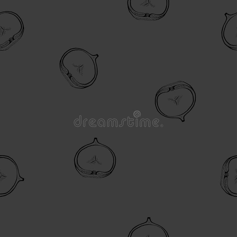 Calligraphy Monochrome Fig Grey Pattern Stock Vector - Illustration of ...