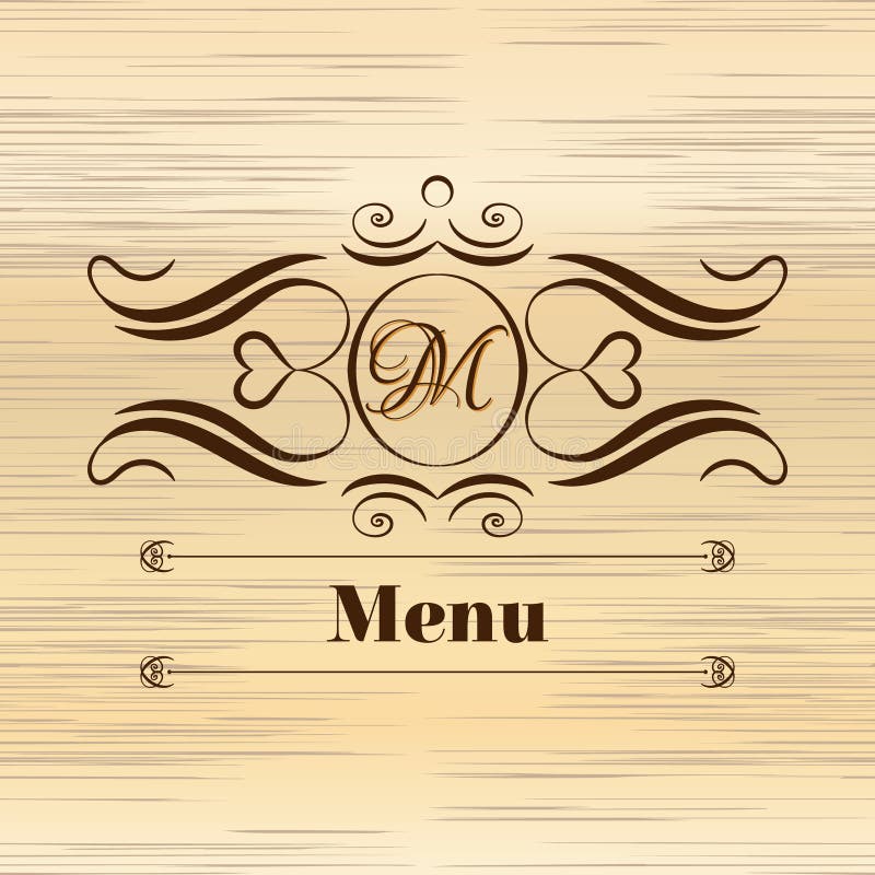 Calligraphy Monogram Floral Design, Vintage Pattern Logo Stock ...