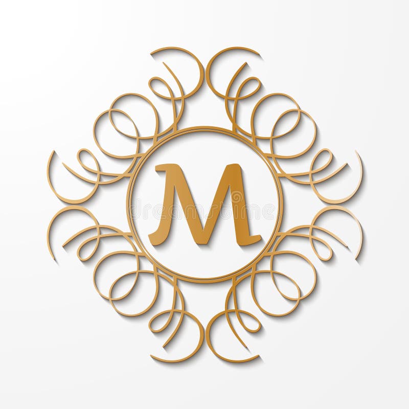 Calligraphy Monogram, Vintage Pattern Logo Stock Illustration ...