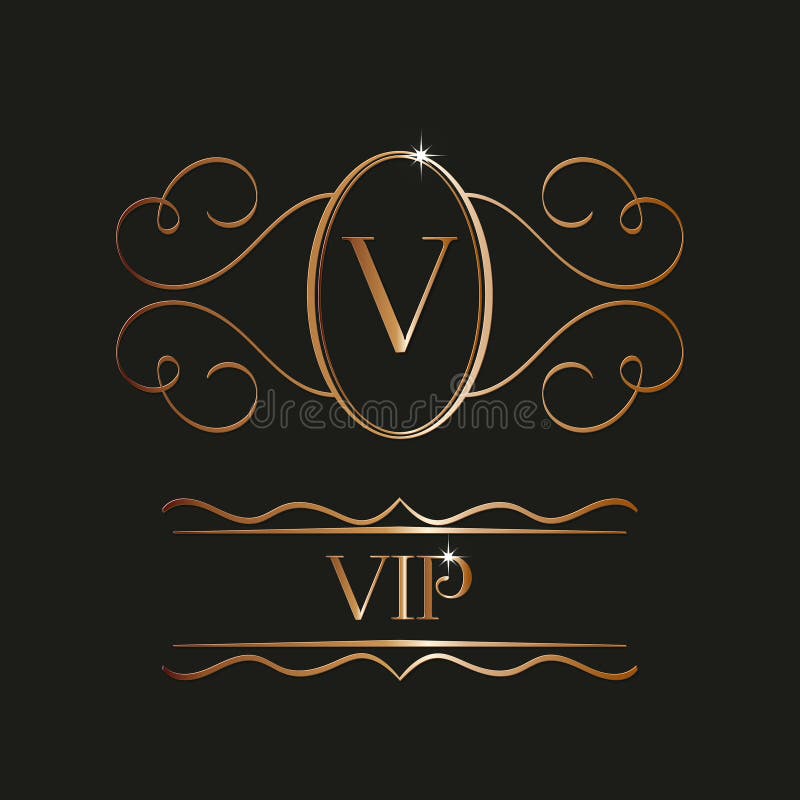 Calligraphy Monogram, Vintage Pattern Logo Stock Illustration ...