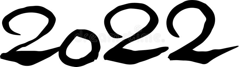 2022 Calligraphy for New Years Cards Stock Vector - Illustration of ...