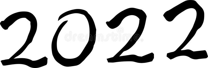 2022 Calligraphy for New Years Cards Stock Vector - Illustration of ...