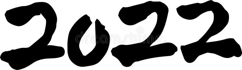 2022 Calligraphy for New Years Cards Stock Vector - Illustration of ...