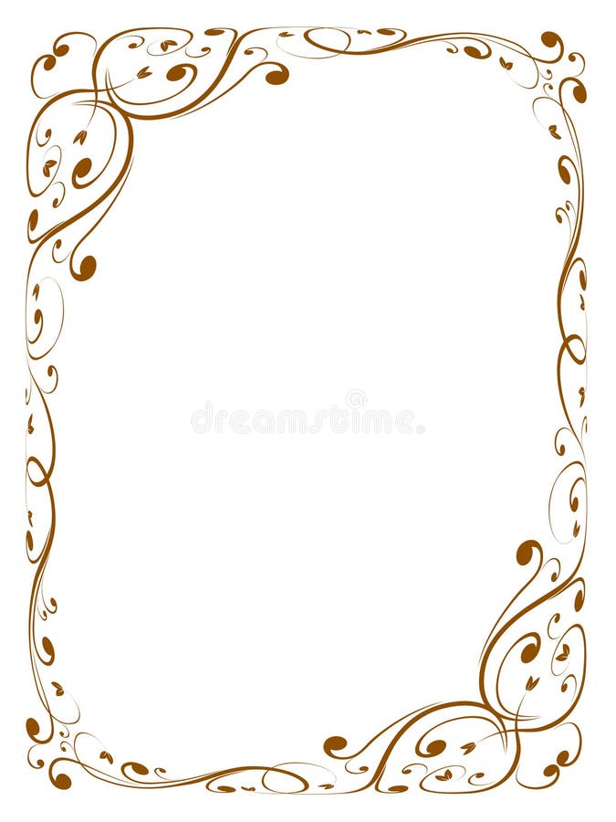 Calligraphy Ornamental Decorative Frame Stock Vector - Illustration of ...