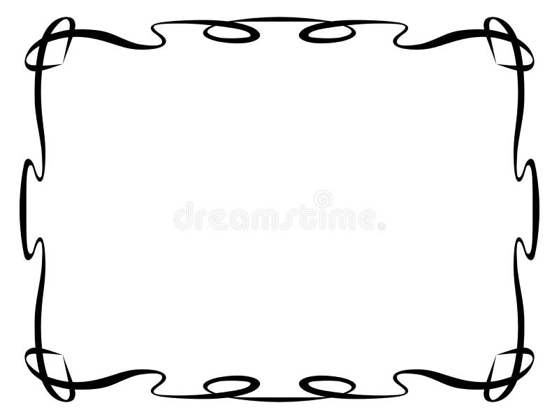 Vector Calligraphy Ribbon Frame Banner Stock Vector - Illustration of ...