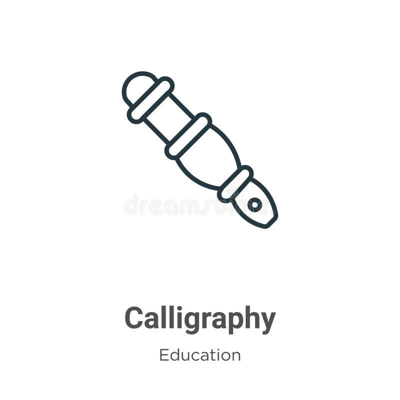 Calligraphy Outline Typeface Letters Uppercase Lowercase Symbols ...