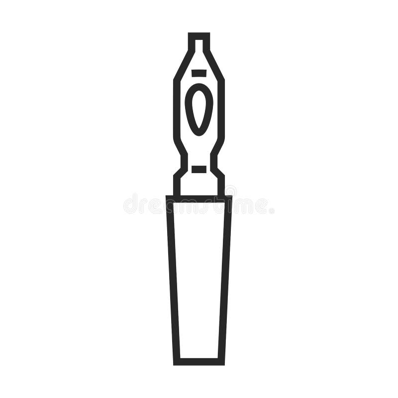 Calligraphy Pen Vector Icon Stock Vector - Illustration of paper, path ...