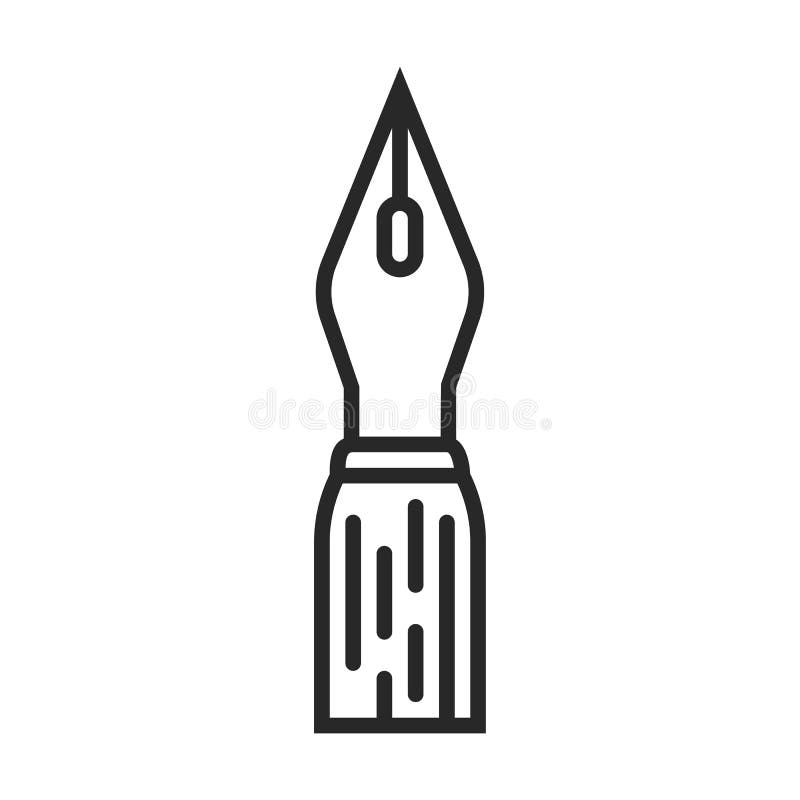 Calligraphy Pen Vector Icon Stock Vector - Illustration of path ...