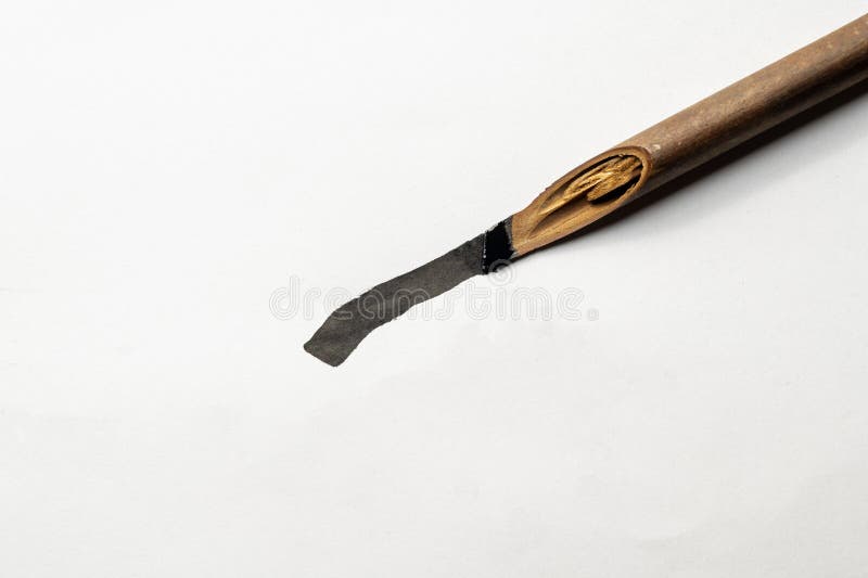 Calligraphy Reeds Covered Ink on White Paper Stock Photo - Image of ...