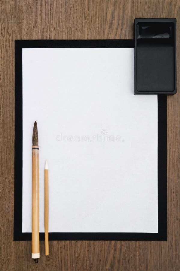 Calligraphy set stock image. Image of draw, brush, paintbrush - 27483173