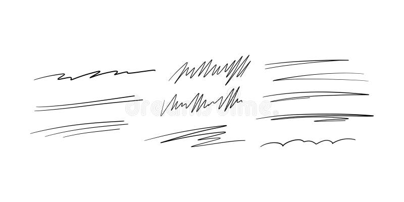 Calligraphy Swoosh Wavy Line Vector Elements Set Stock Vector ...