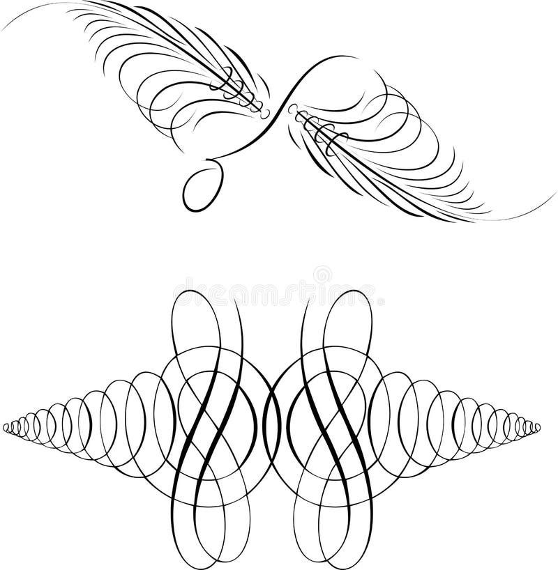 Calligraphy Symmetry Curves. Stock Vector - Illustration of symbol ...